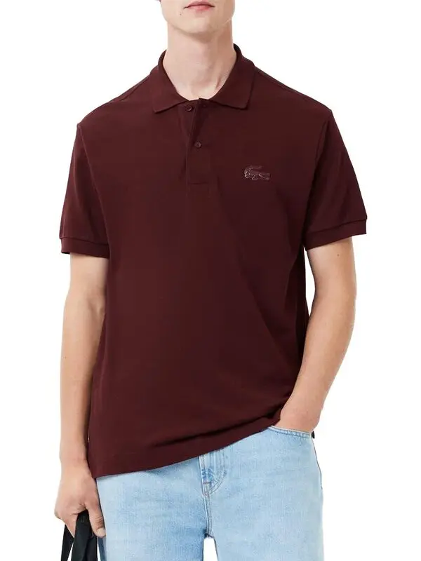 Lacoste Small Croc Polo - Expresso