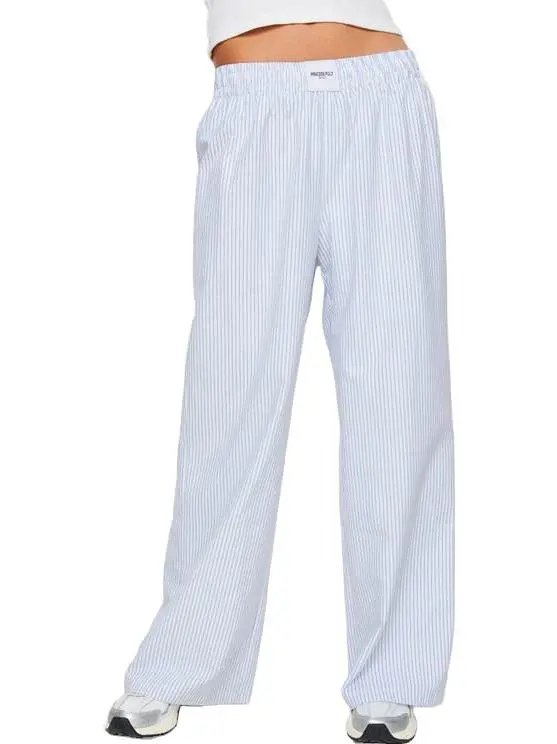 Princess Polly Beach House Stripe Pants - Blue