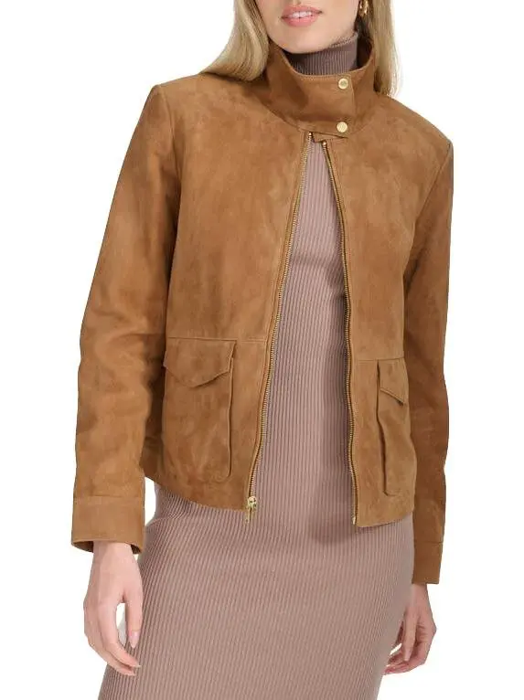 Cole Haan Suede Jacket - Hazelnut