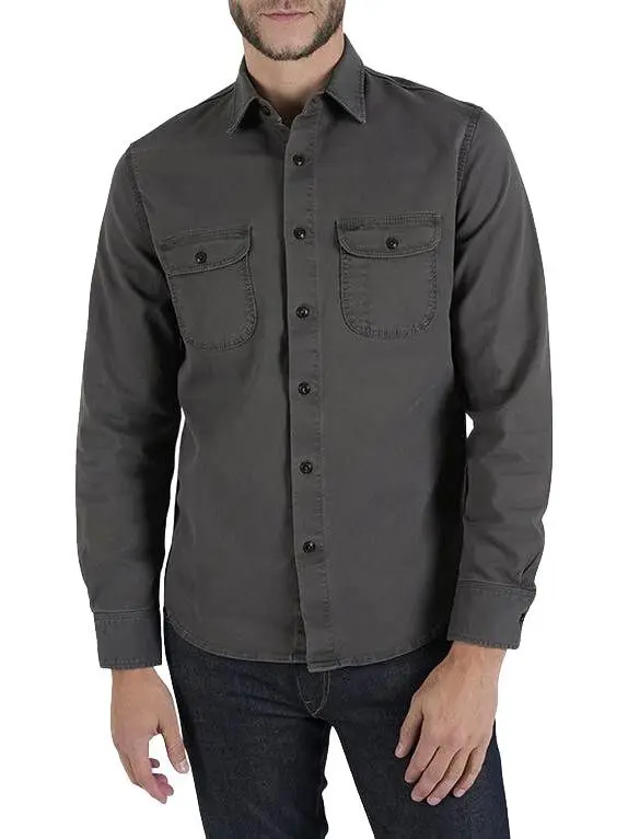 HIROSHI KATO The Brace Cotton Button-up Shirt - Charcoal