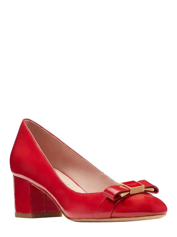 Kate Spade New York Ballet Pump With Bow Detailing - Cherry Rouge