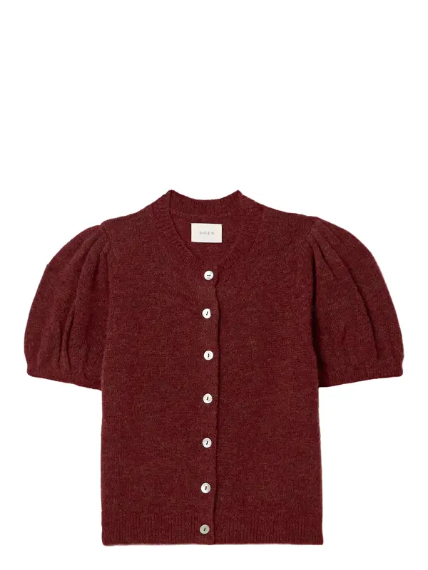 DÔEN Anisa Knitted Cardigan - Burgundy