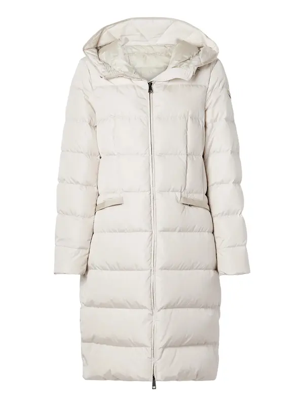 Moncler Avocette Hooded Quilted Down Coat - White