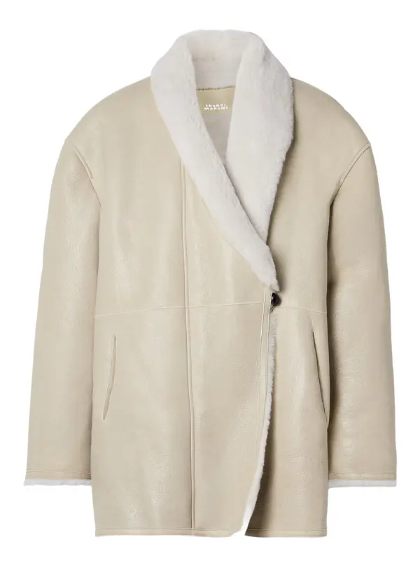 Isabel Marant Elanore Shearling Jacket - Ecru