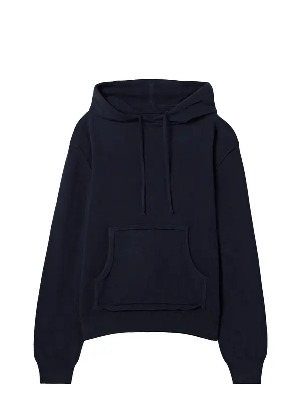 MAISON MARGIELA Wool And Cashmere-blend Hoodie - Blue