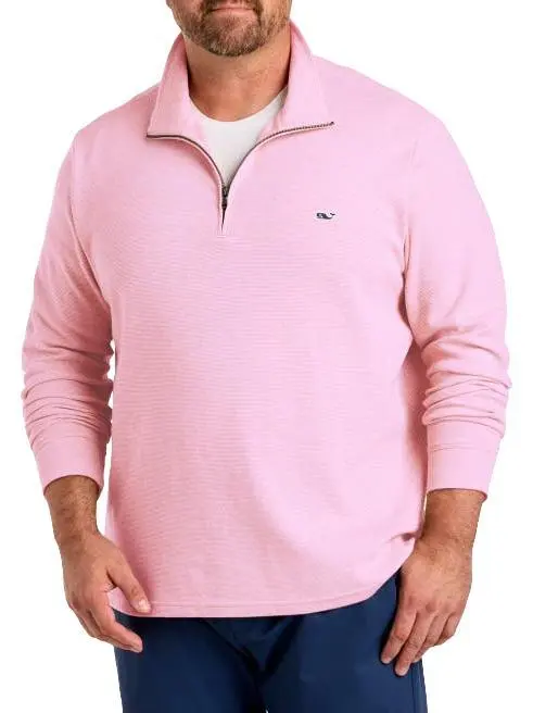 Vineyard Vines Saltwater 1/4-zip Pullover - Pink Cloud Solid