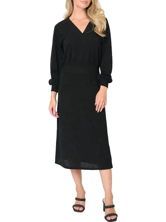GIBSONLOOK Long Sleeve Sweater Dress - Black