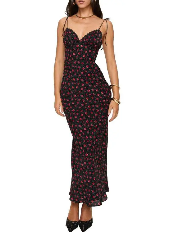 Princess Polly Archerfield Floral Maxi Dress - Black