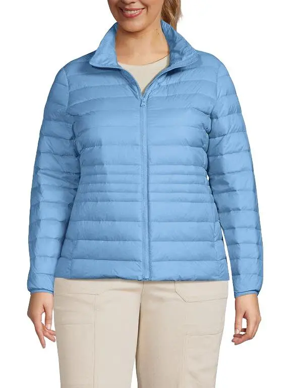 LANDS' END Wanderweight Ultralight Packable Down Jacket - Bermuda Blue
