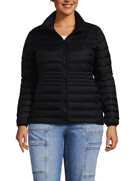 LANDS' END Wanderweight Ultralight Packable Down Jacket - Black