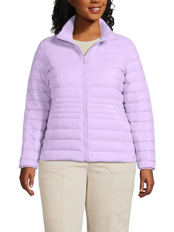 LANDS' END Wanderweight Packable Down Jacket - Blushed Lilac