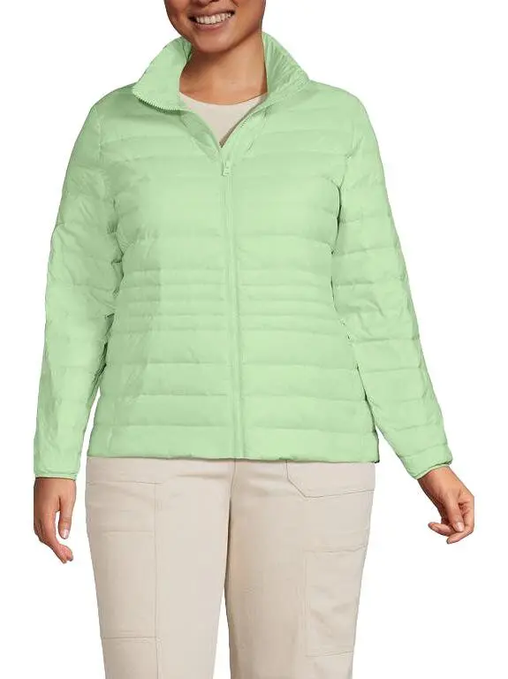 LANDS' END Wanderweight Ultralight Packable Down Jacket - Icy Mint Green