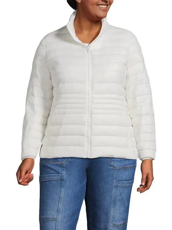 LANDS' END Wanderweight Ultralight Packable Down Jacket - White