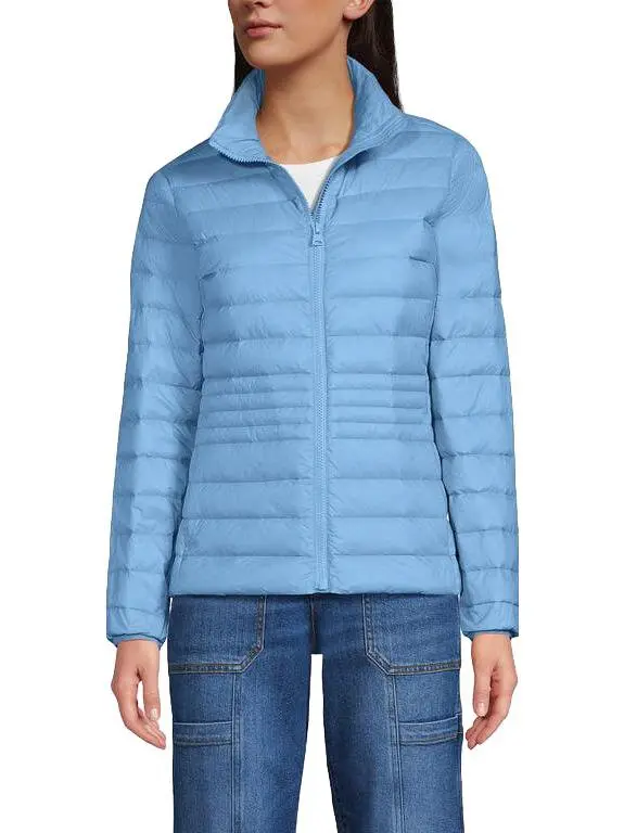 LANDS' END Wanderweight Ultralight Packable Down Jacket - Bermuda Blue