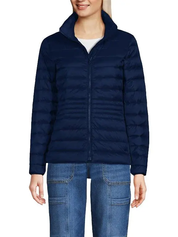 LANDS' END Wanderweight Ultralight Packable Down Jacket - Deep Sea Navy