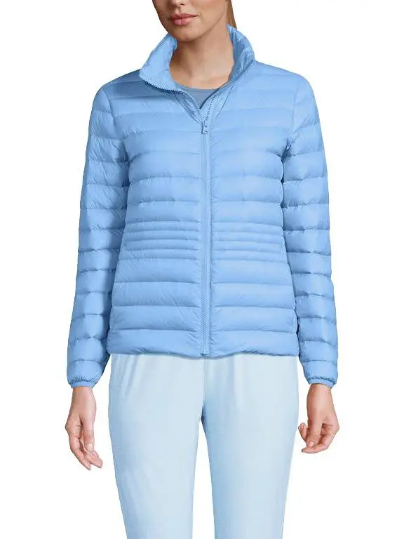 LANDS' END Wanderweight Ultralight Packable Down Jacket - Opal Blue