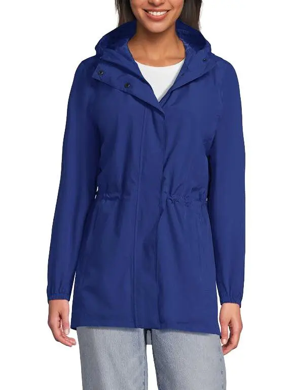 LANDS' END Squall Packable Waterproof Raincoat - Sapphire