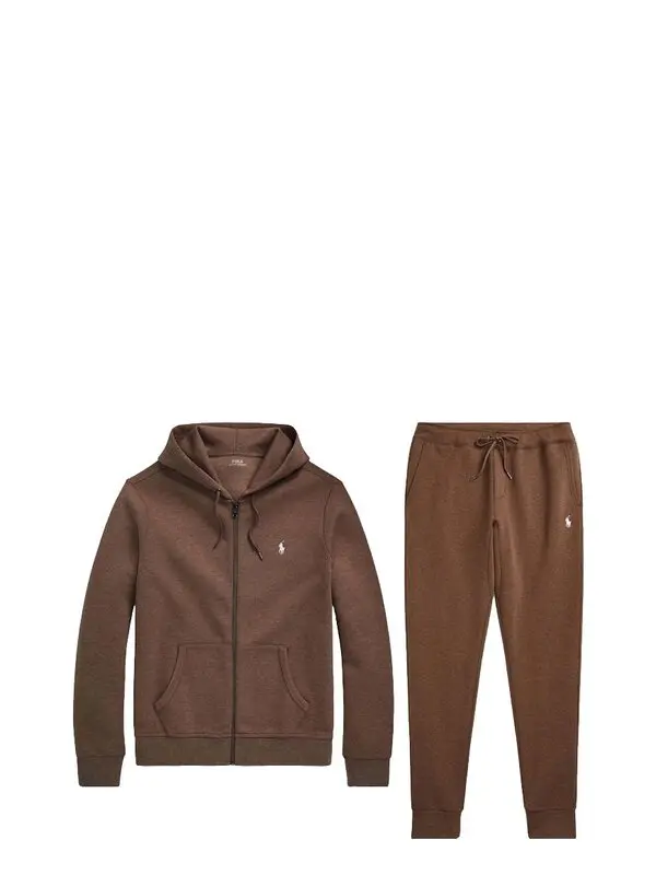 Polo Ralph Lauren Doubleknit Fullzip Hoodie And Doubleknit Jogger Pant Set - Cedar Heather