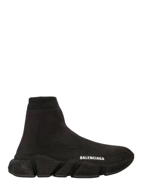 Balenciaga Speed Full Knit Sneakers - Black/white