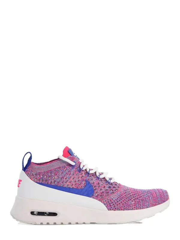 Nike Air Max Thea Ultra Flyknit Sneakers - White/medium Blue/racer Pink
