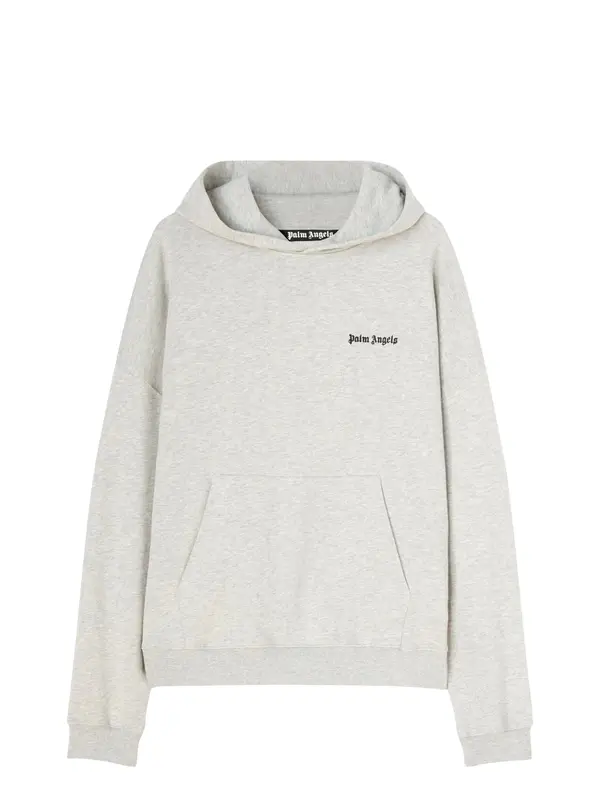 Palm Angels Embroidered Logo Hoodie - Grey