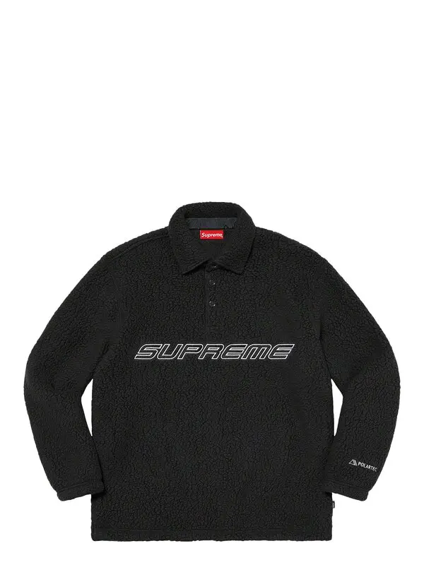 Supreme X Polartec Long-sleeve Polo - Black