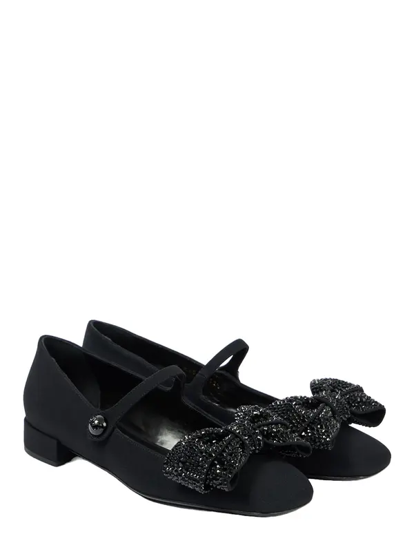 Valentino Garavani Bowjane Mary Jane Flats - Black