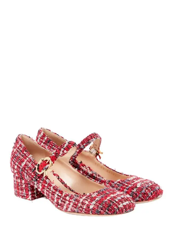 GIANVITO ROSSI Mary Jane Pumps - Red