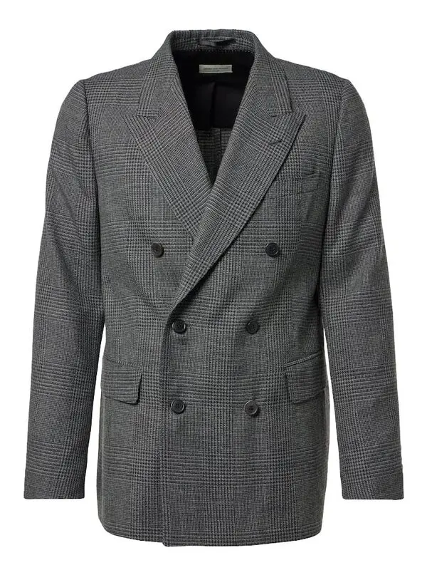 Dries Van Noten Double-breasted Wool Blazer - Grey