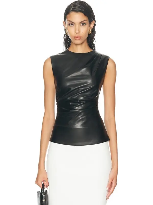 Simkhai Wynter Draped Top - Black