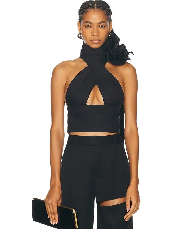 AREA Halter Top - Black