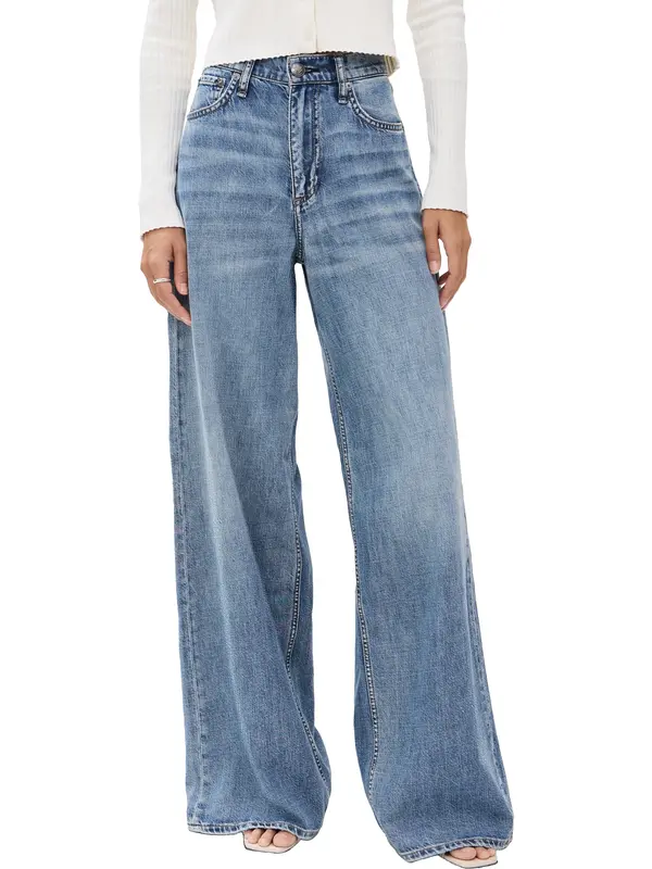 Rag & Bone Featherweight Sofie High-rise Wide-leg Jeans - Beverly