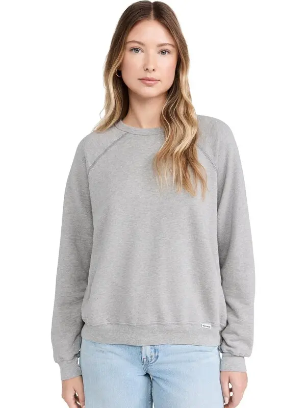 MOTHER The Biggie Concert Sweatshirt - Heather Grey
