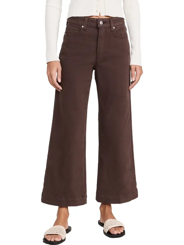 Paige Anessa Wide Leg Pants - Rich Chocolate