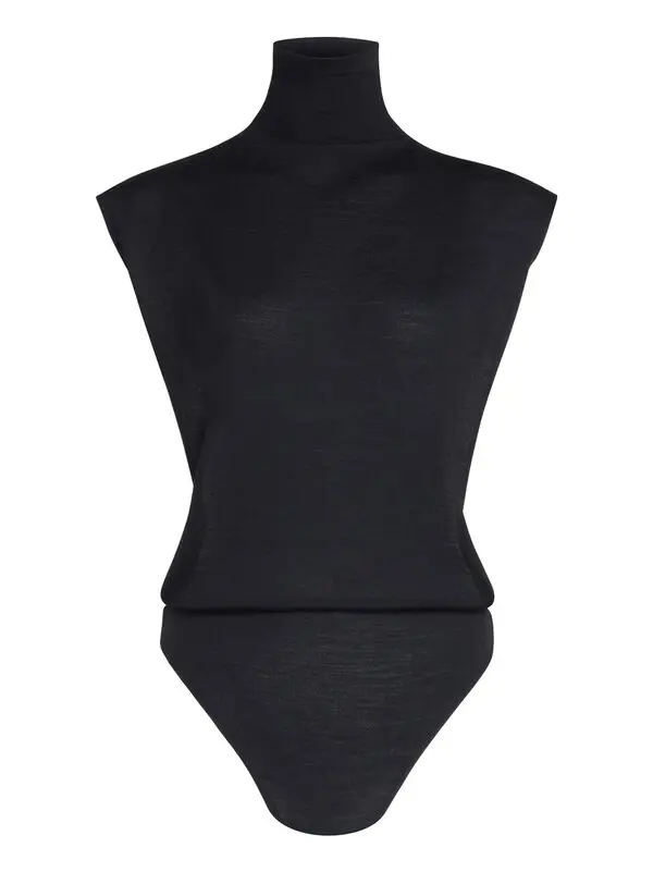 Alaïa Cap-sleeve Bodysuit - Black