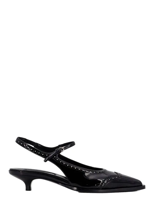 Miu Miu Patent Leather Décollet - Black