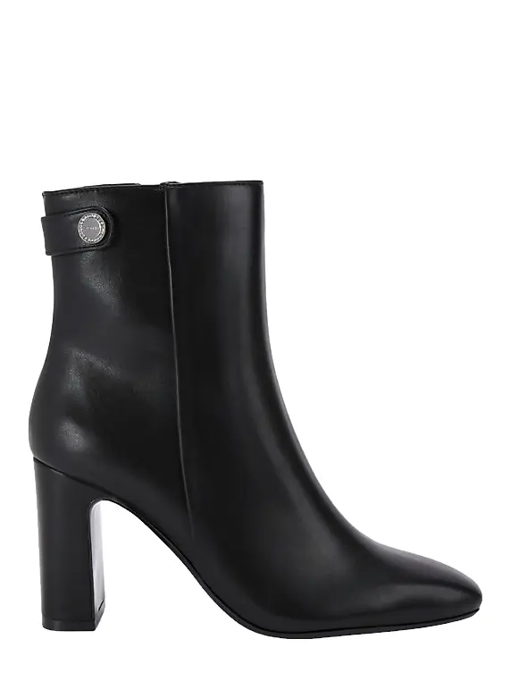 Carvela Jackpot Logo-embellished Heeled Leather Ankle Boots - Black