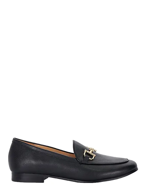 DUNE Snaffle-embellished Leather Loafers - Black Leather