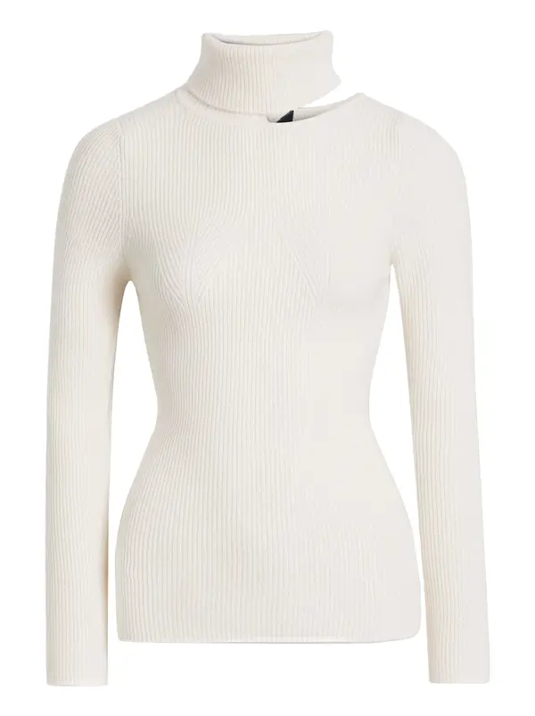 Arch4 Opal Cutout Cashmere Turtleneck Sweater - Ivory