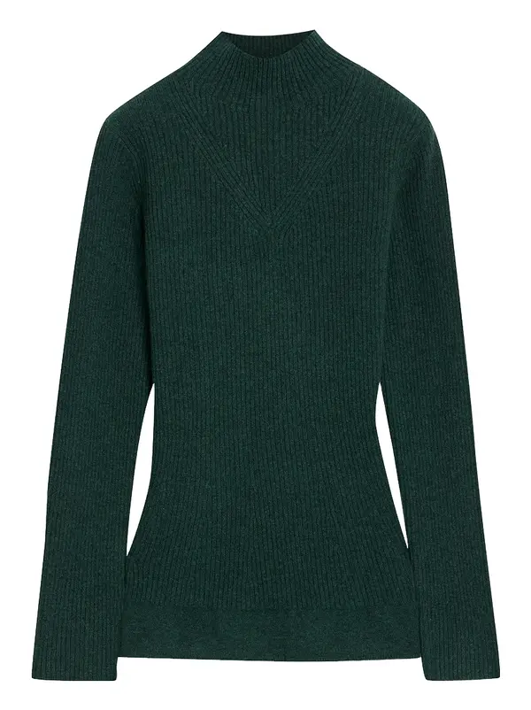 Arch4 Pia Ribbed Cashmere Turtleneck Sweater - Dark Green