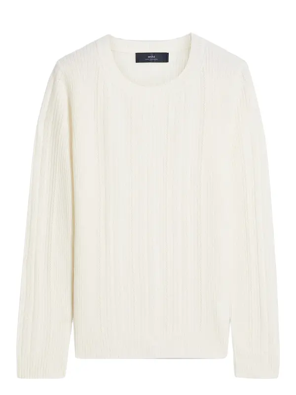 Arch4 Coombe Ribbed Pointelle-knit Cashmere Sweater - Ivory