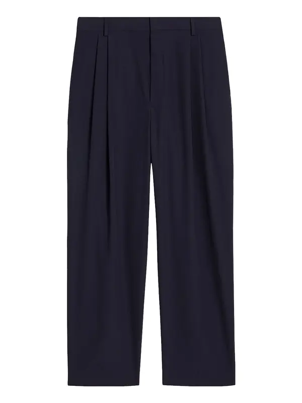 Dries Van Noten Tapered Wool-twill Pants - Midnight Blue