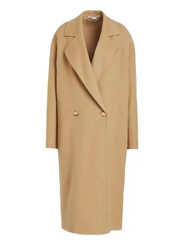 Stella McCartney Double-breasted Wool-felt Coat - Sand