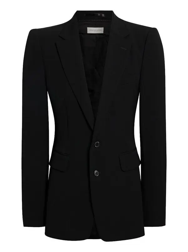 Dries Van Noten Wool-twill Blazer - Black