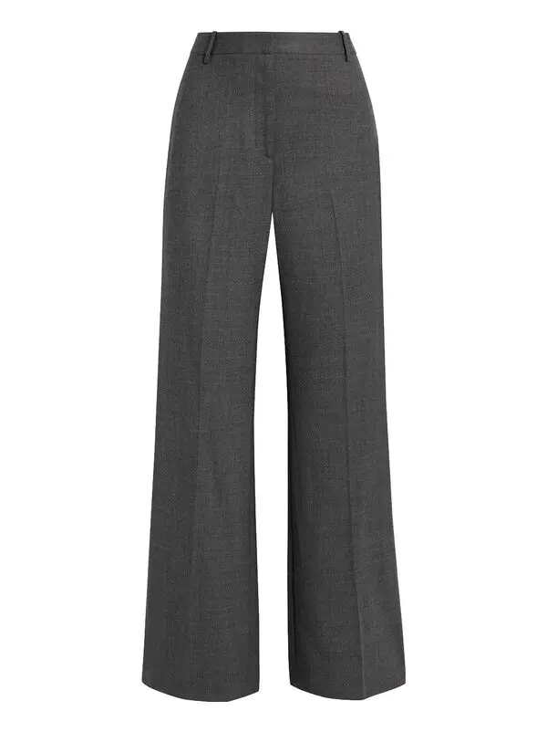 NILI LOTAN Arielle Wool Flared Pants - Charcoal
