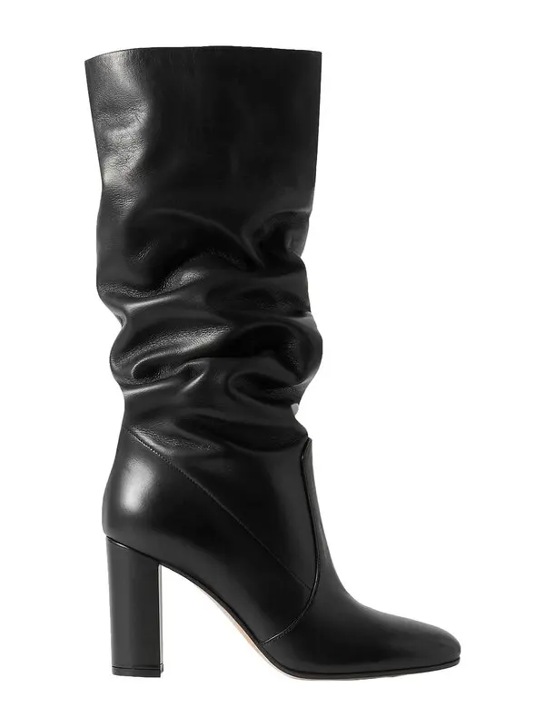 GIANVITO ROSSI Leather Knee Boots - Black
