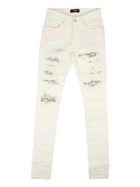 Amiri Bandana Thrasher Skinny Jeans - White