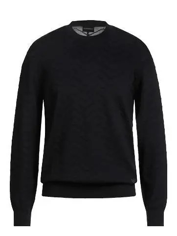 Emporio Armani Sweater In Virgin Wool Blend - Midnight Blue