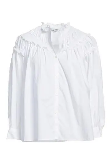 Sandro Ruched Cotton Shirt - White