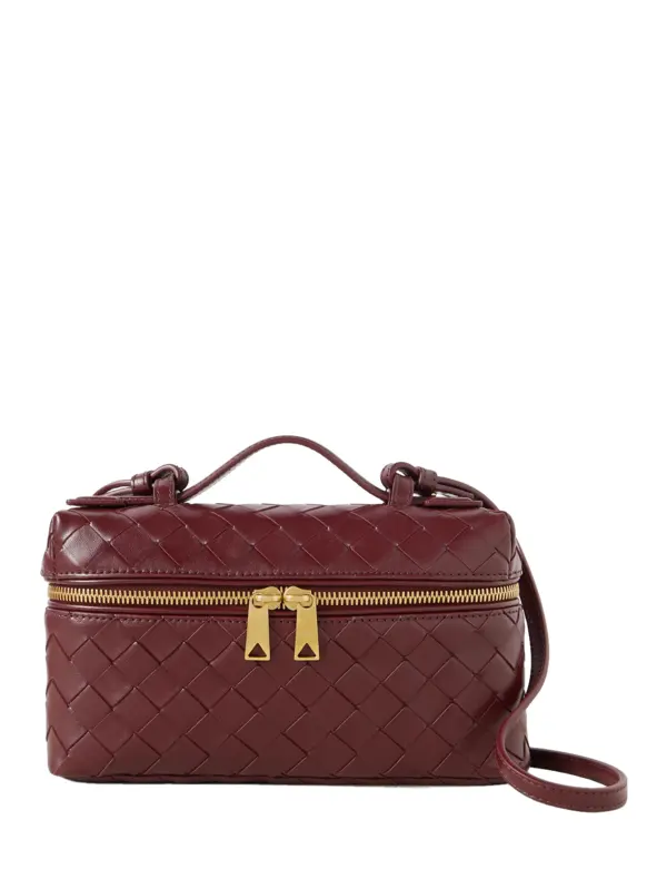 Bottega Veneta Intrecciato Leather Tote - Burgundy